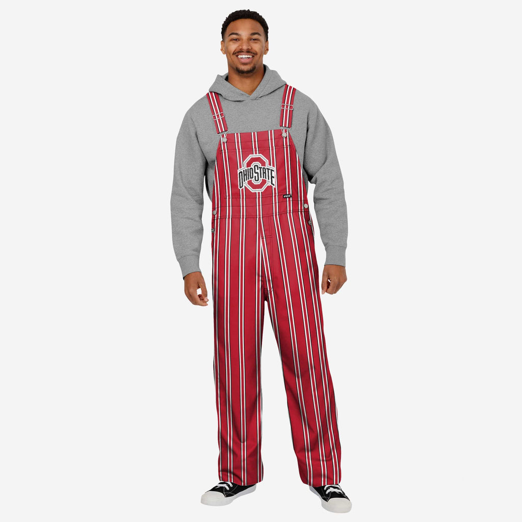 Ohio State Buckeyes Mens Sideline Spirit Bib Overalls FOCO