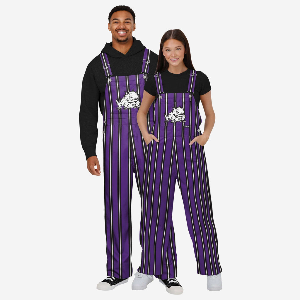 TCU Horned Frogs Mens Sideline Spirit Bib Overalls FOCO