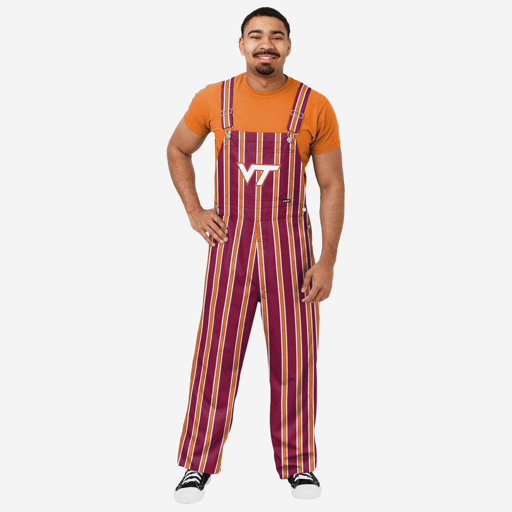Virginia Tech Hokies Mens Sideline Spirit Bib Overalls FOCO