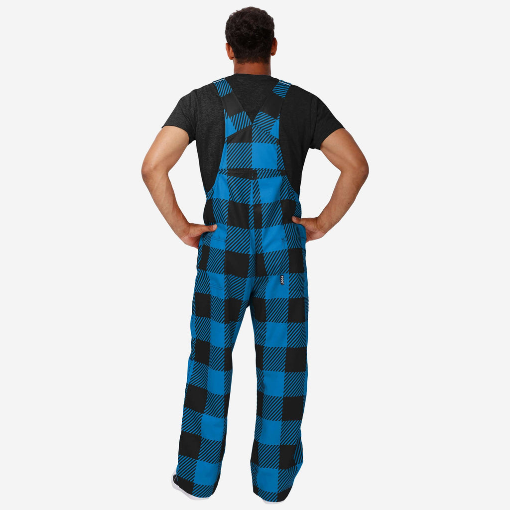 Carolina Panthers Mens Plaid Bib Overalls FOCO