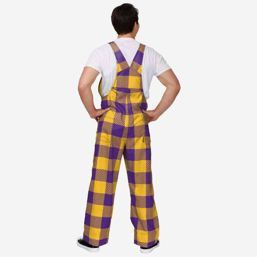Minnesota Vikings Mens Plaid Bib Overalls FOCO