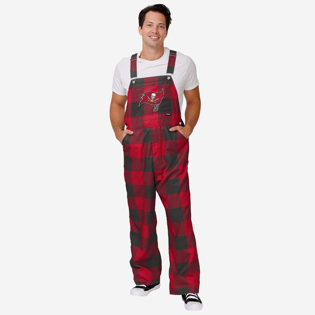 Tampa Bay Buccaneers Mens Plaid Bib Overalls FOCO