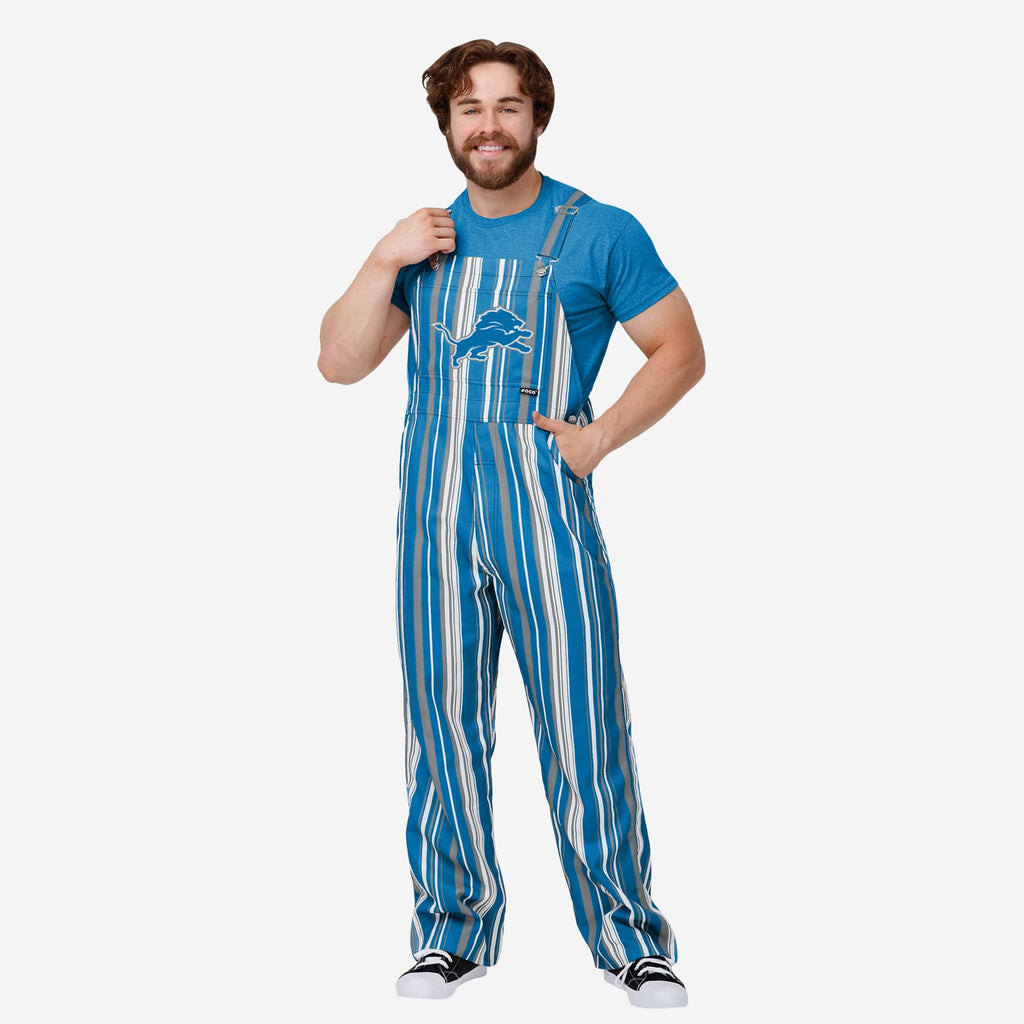Detroit Lions Mens Hyper Stripe Bib Overalls FOCO