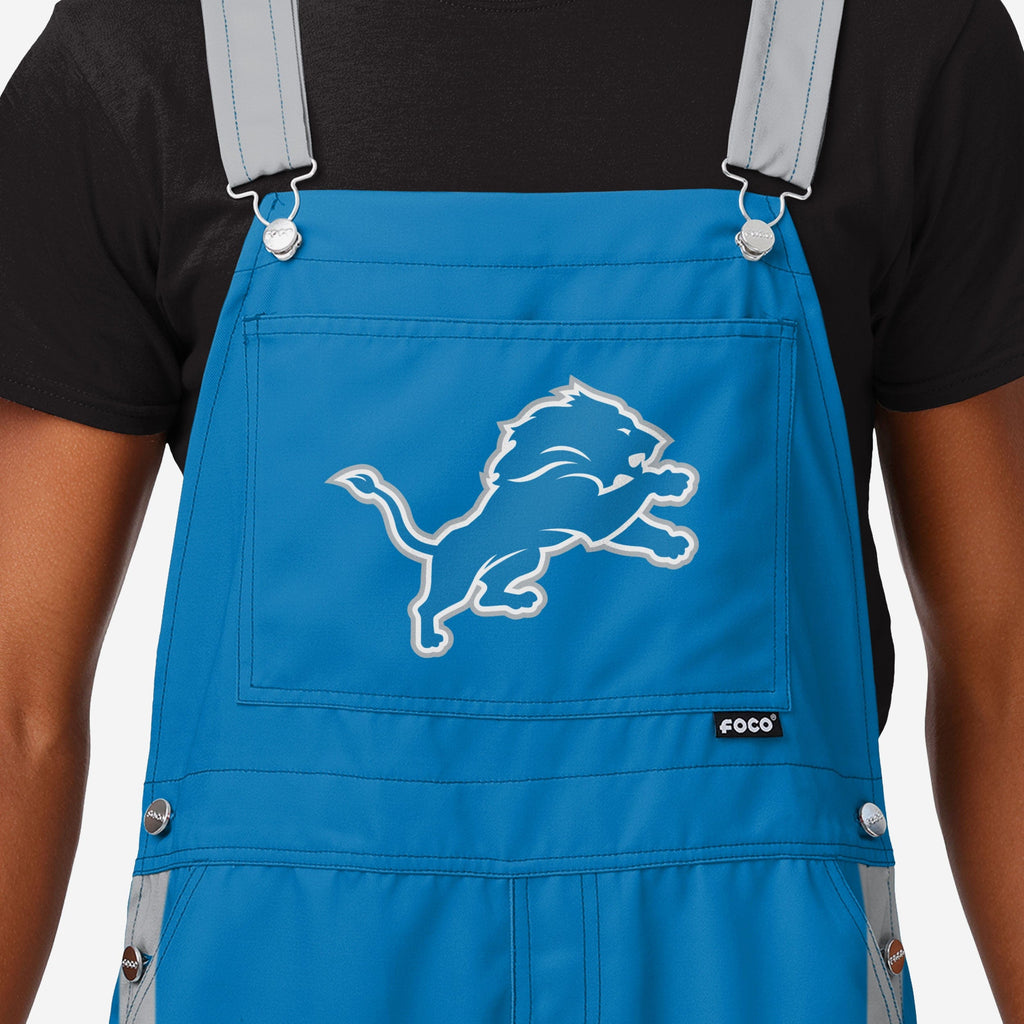 Detroit Lions Mens Team Stripe Bib Overalls FOCO