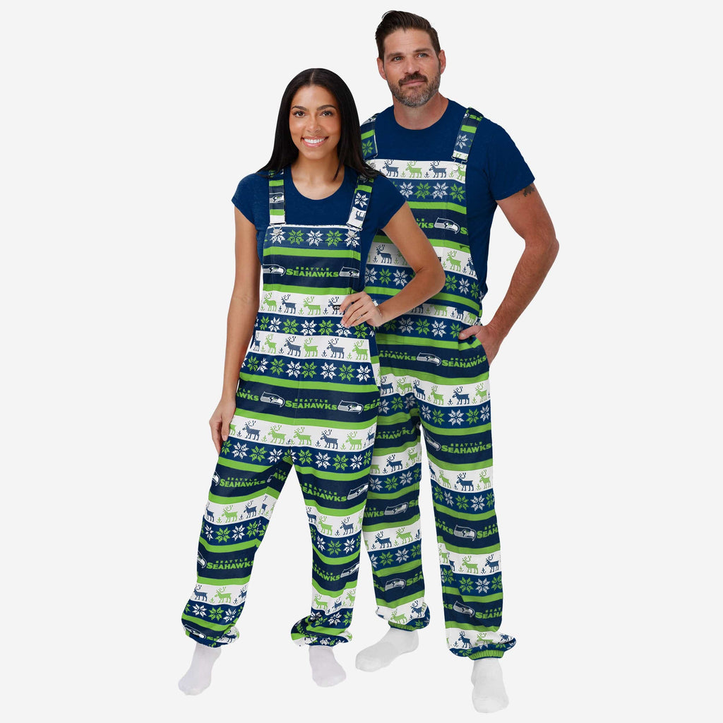Seattle Seahawks Mens Ugly Home Gating Bib Overalls FOCO