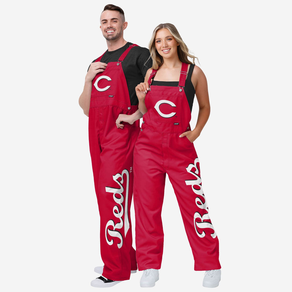 Cincinnati Reds Womens Big Logo Bib Overalls FOCO