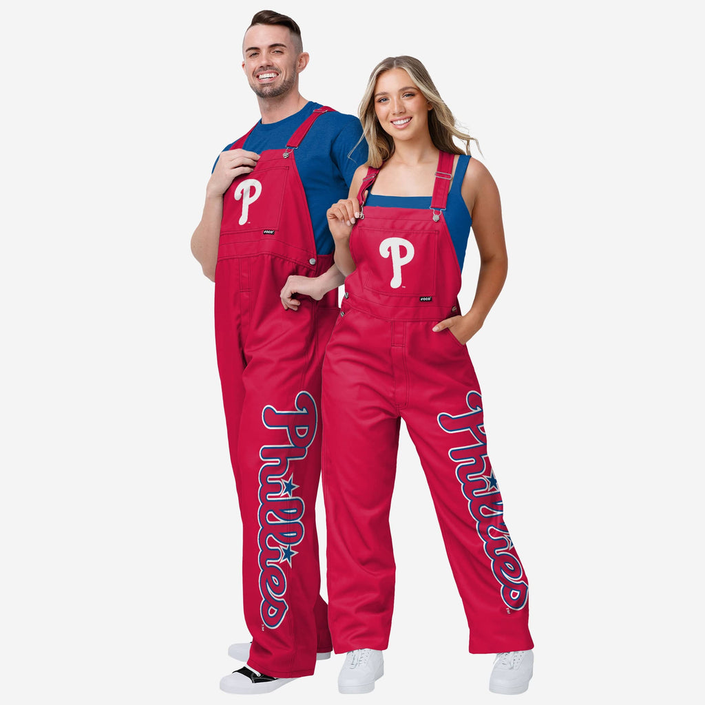 Philadelphia Phillies Womens Big Logo Bib Overalls FOCO