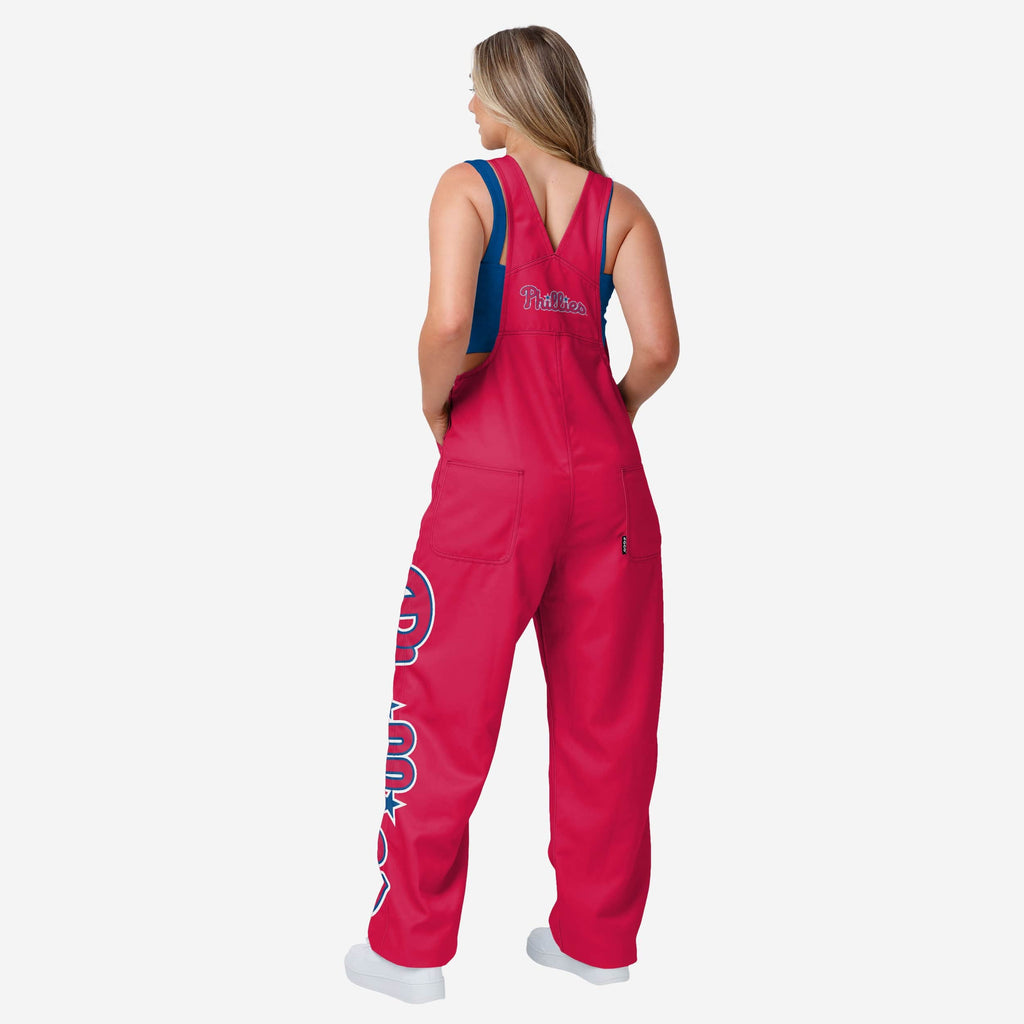 Philadelphia Phillies Womens Big Logo Bib Overalls FOCO