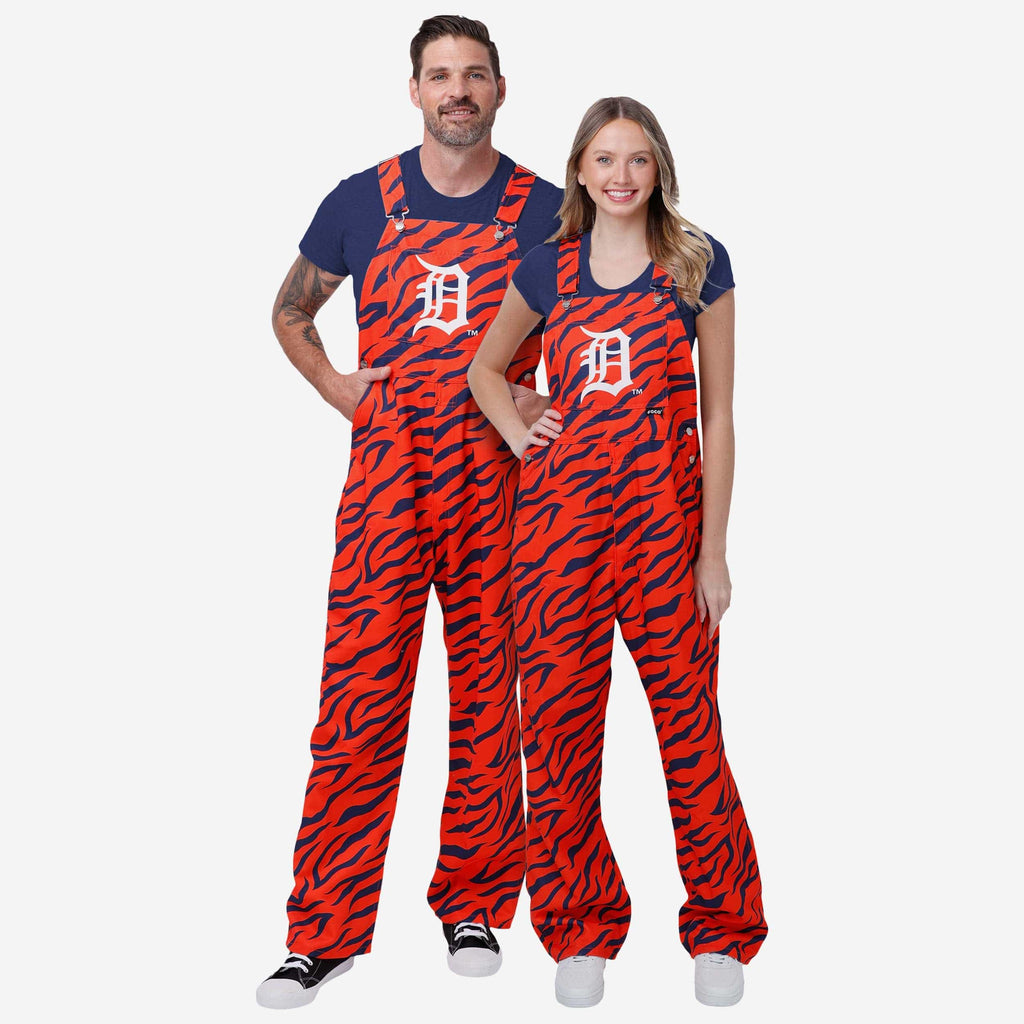 Detroit Tigers Womens Tiger Stripe Thematic Bib Overalls FOCO