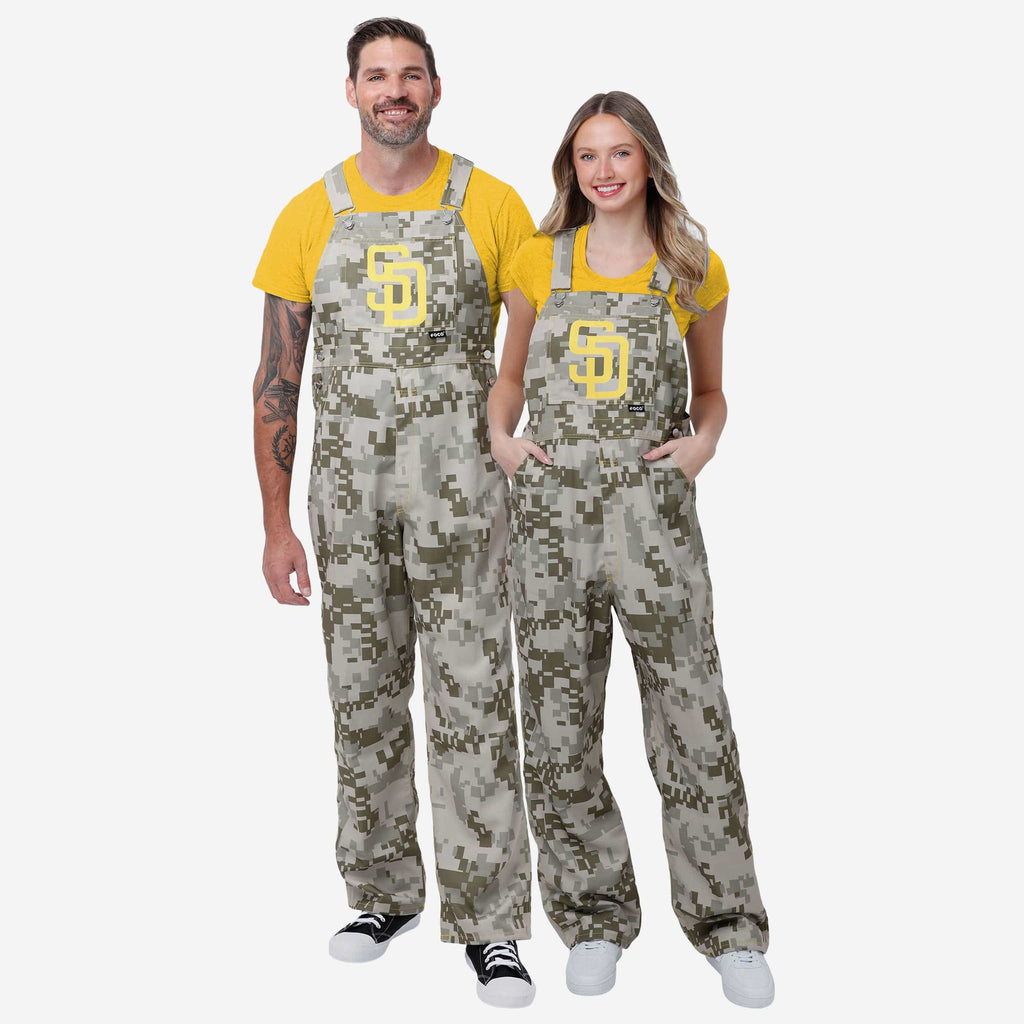 San Diego Padres Womens Digital Camo Thematic Bib Overalls FOCO