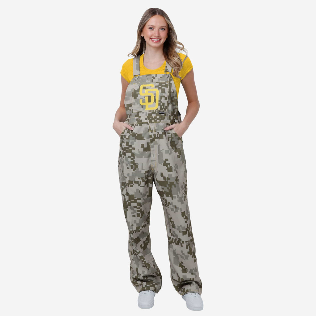 San Diego Padres Womens Digital Camo Thematic Bib Overalls FOCO