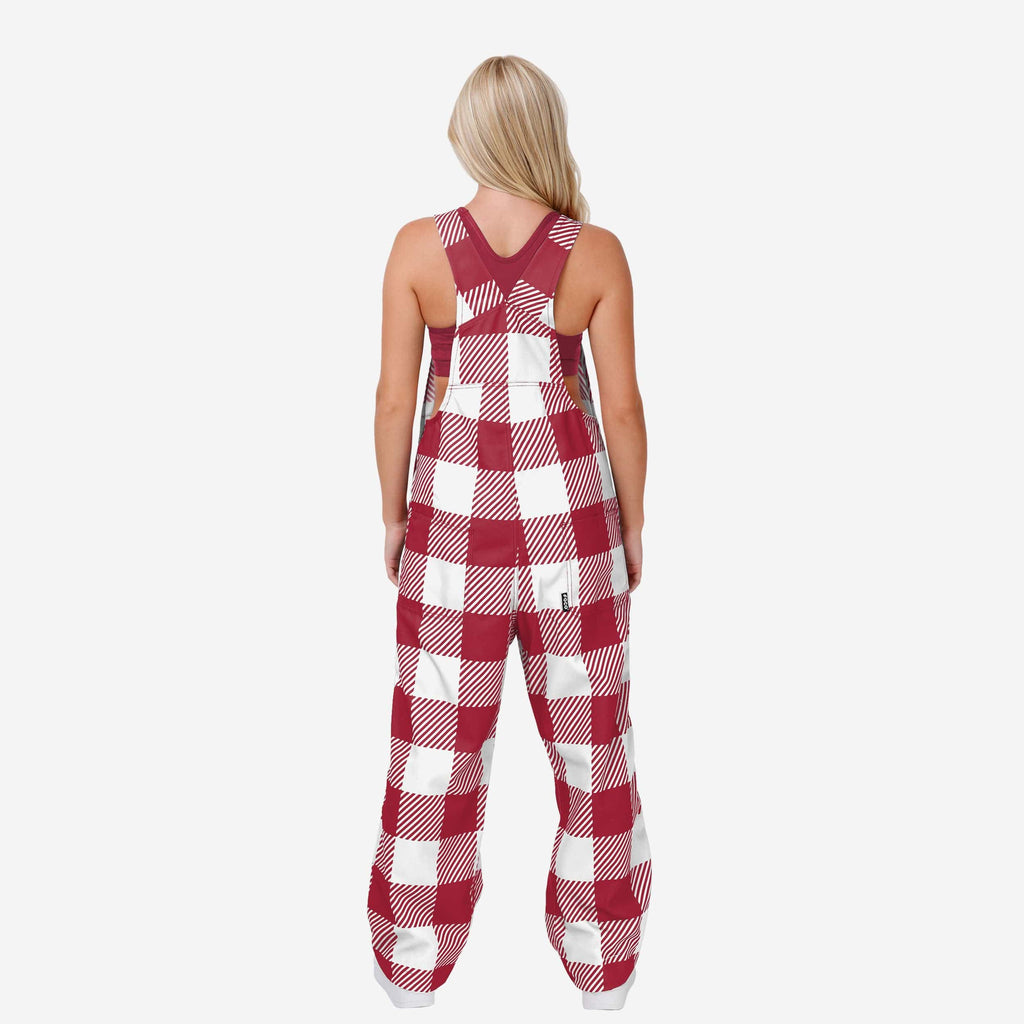 Alabama Crimson Tide Womens Plaid Bib Overalls FOCO