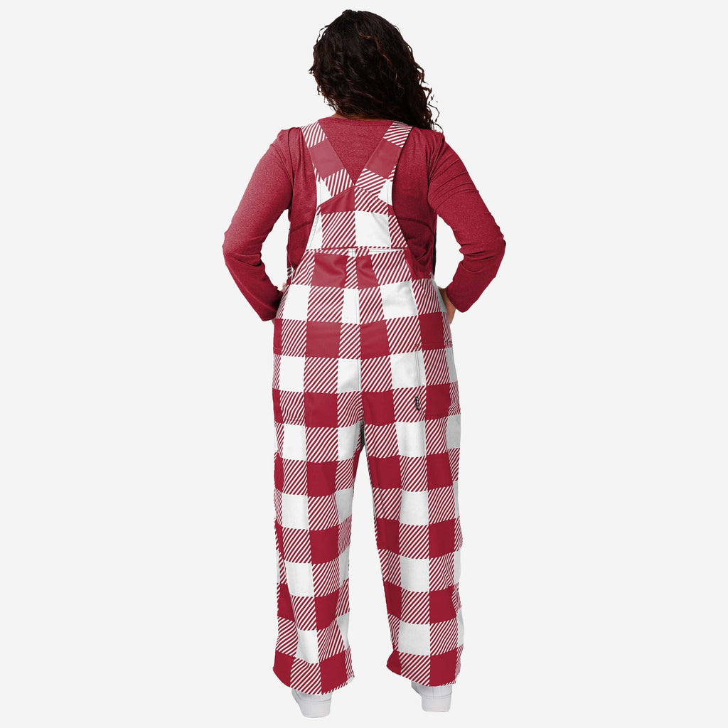 Arkansas Razorbacks Womens Plaid Bib Overalls FOCO