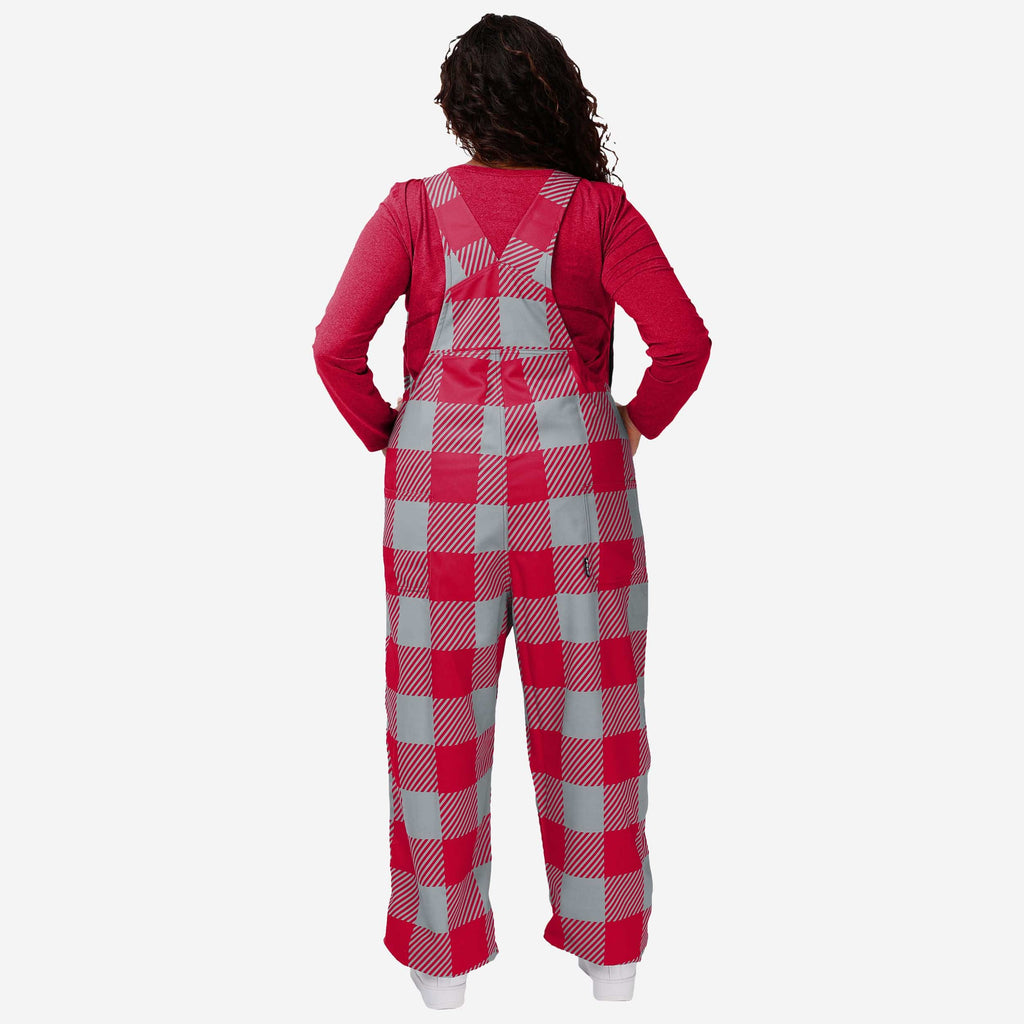 Ohio State Buckeyes Womens Plaid Bib Overalls FOCO