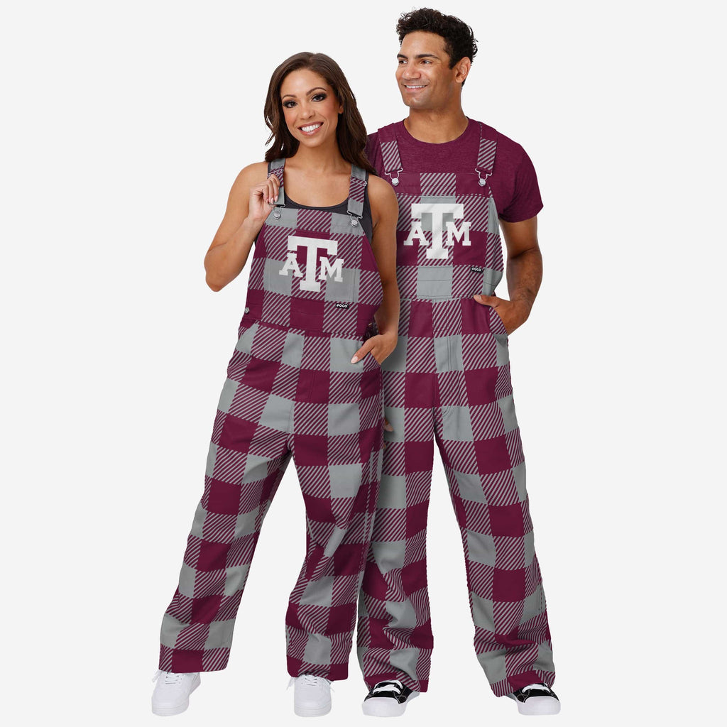 Texas A&M Aggies Womens Plaid Bib Overalls FOCO
