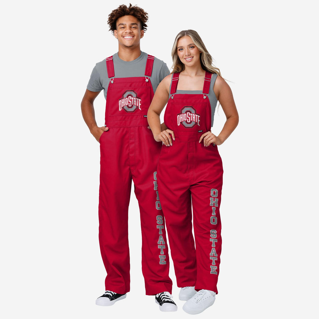 Ohio State Buckeyes Womens Big Logo Bib Overalls FOCO