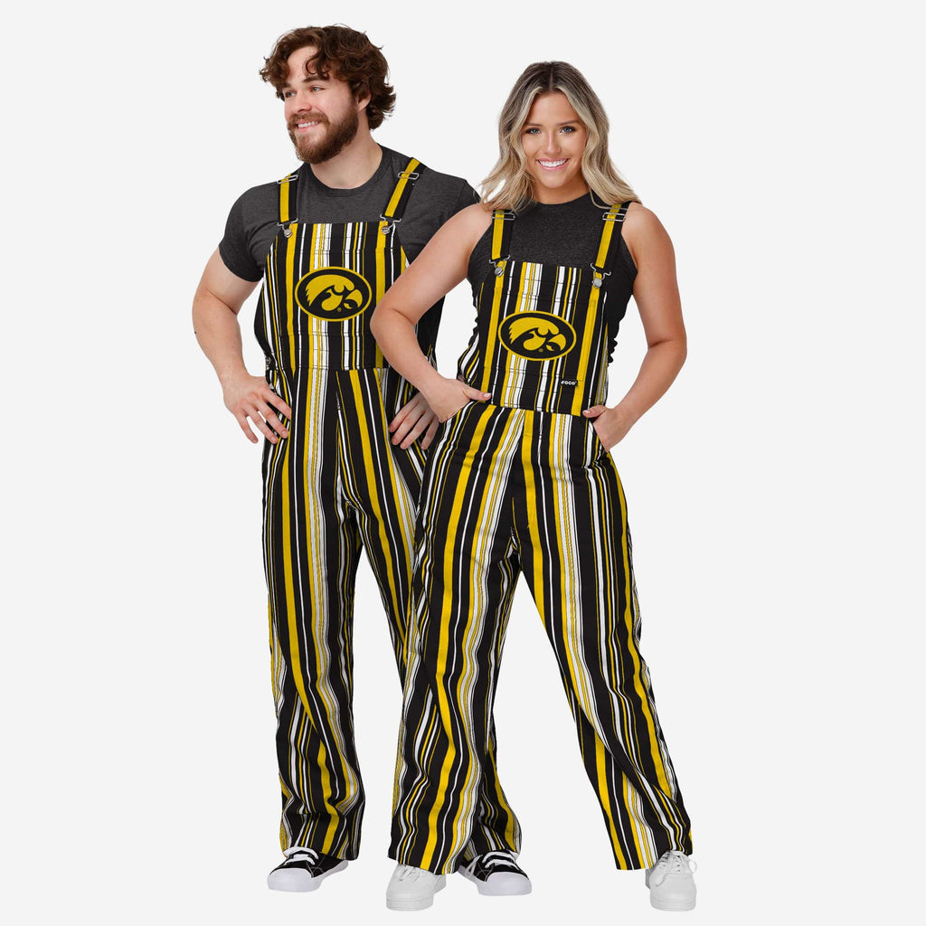 Iowa Hawkeyes Womens Hyper Stripe Bib Overalls FOCO