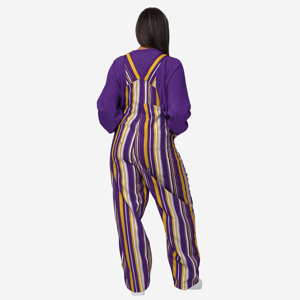 LSU Tigers Womens Hyper Stripe Bib Overalls FOCO