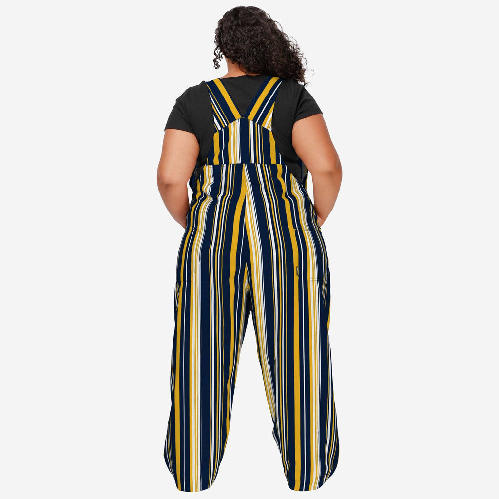 Michigan Wolverines Womens Hyper Stripe Bib Overalls FOCO