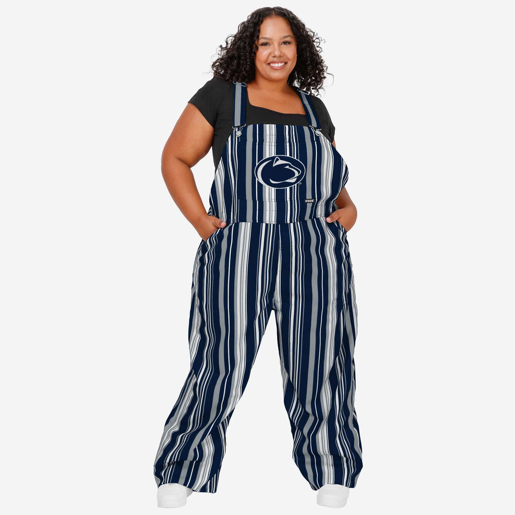Penn State Nittany Lions Womens Hyper Stripe Bib Overalls FOCO