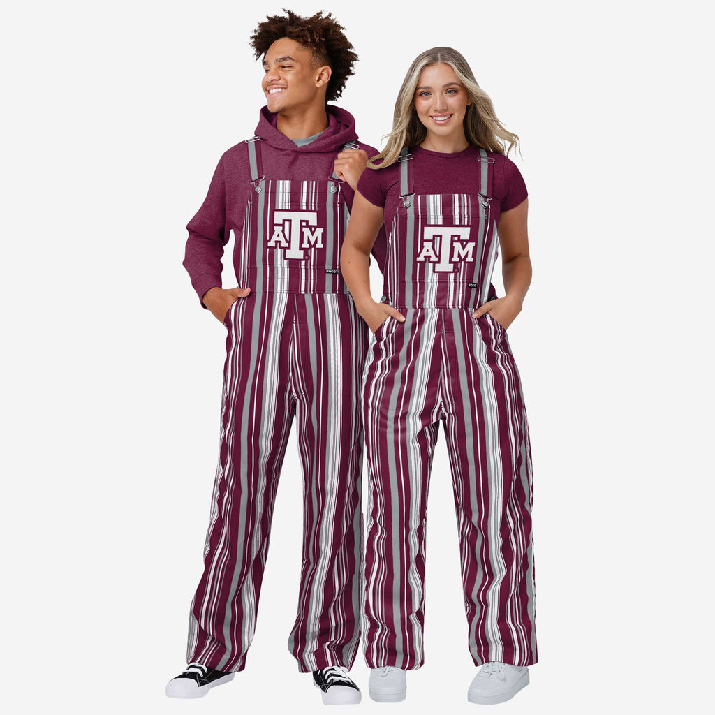 Texas A&M Aggies Womens Hyper Stripe Bib Overalls FOCO