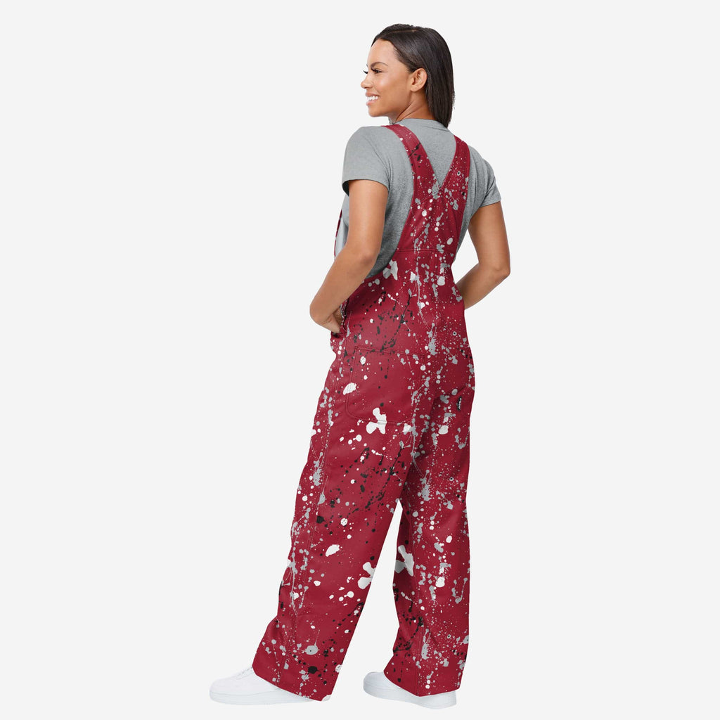Alabama Crimson Tide Womens Paint Splatter Bib Overalls FOCO
