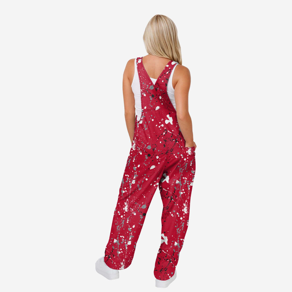 Ohio State Buckeyes Womens Paint Splatter Bib Overalls FOCO