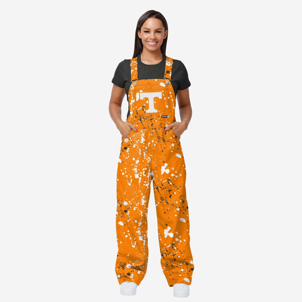 Tennessee Volunteers Womens Paint Splatter Bib Overalls FOCO