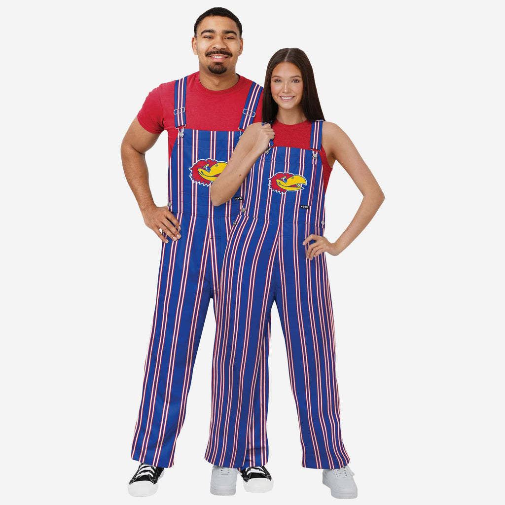 Kansas Jayhawks Womens Sideline Spirit Bib Overalls FOCO