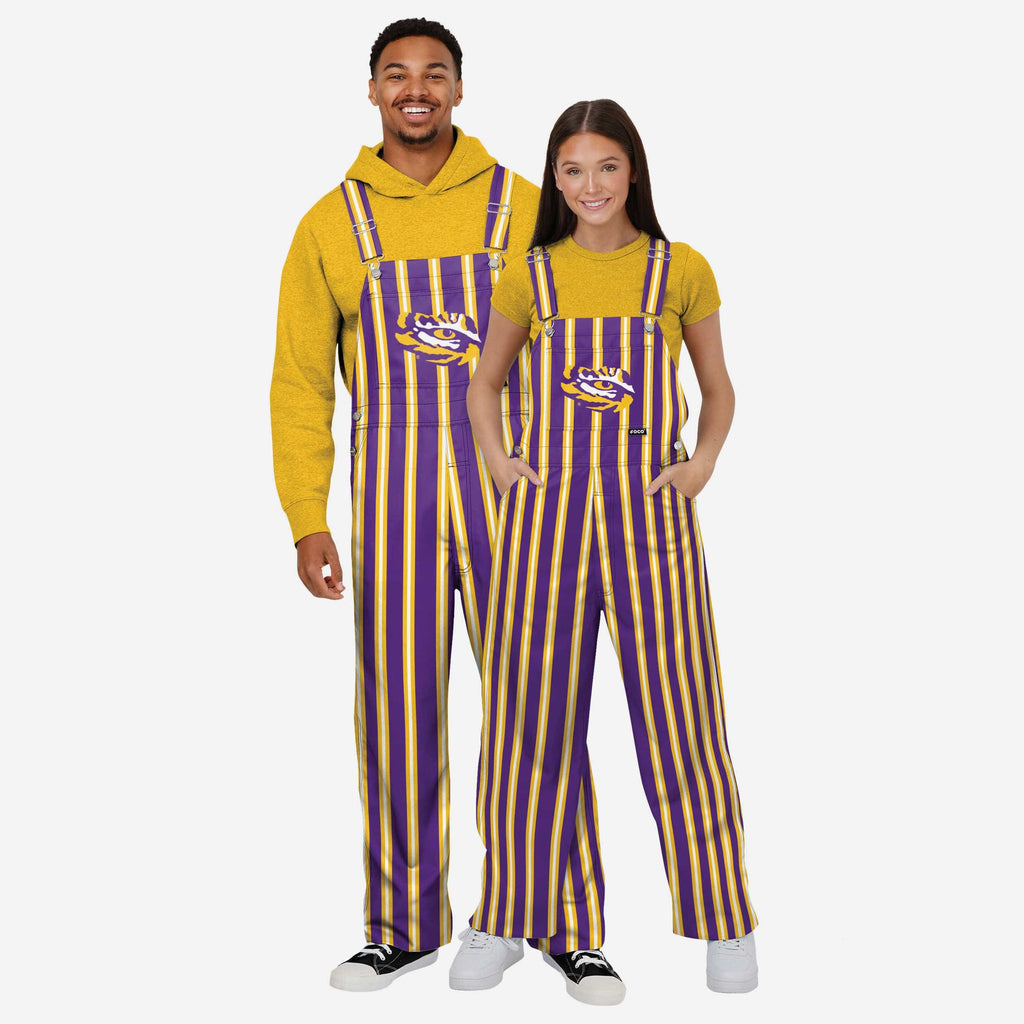 LSU Tigers Womens Sideline Spirit Bib Overalls FOCO