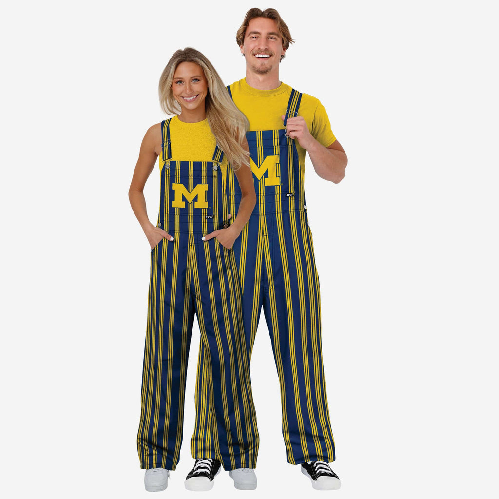 Michigan Wolverines Womens Sideline Spirit Bib Overalls FOCO