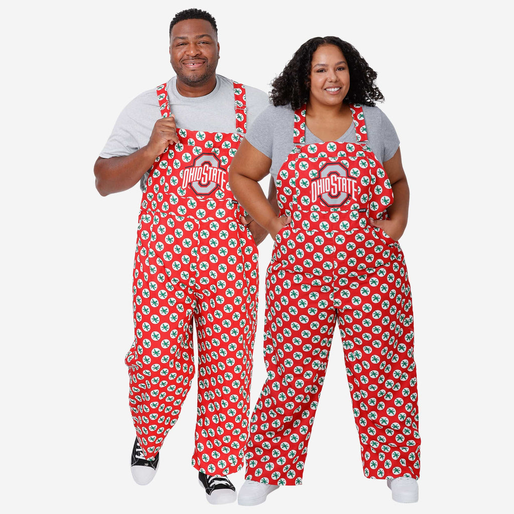 Ohio State Buckeyes Womens Leaf Thematic Bib Overalls FOCO