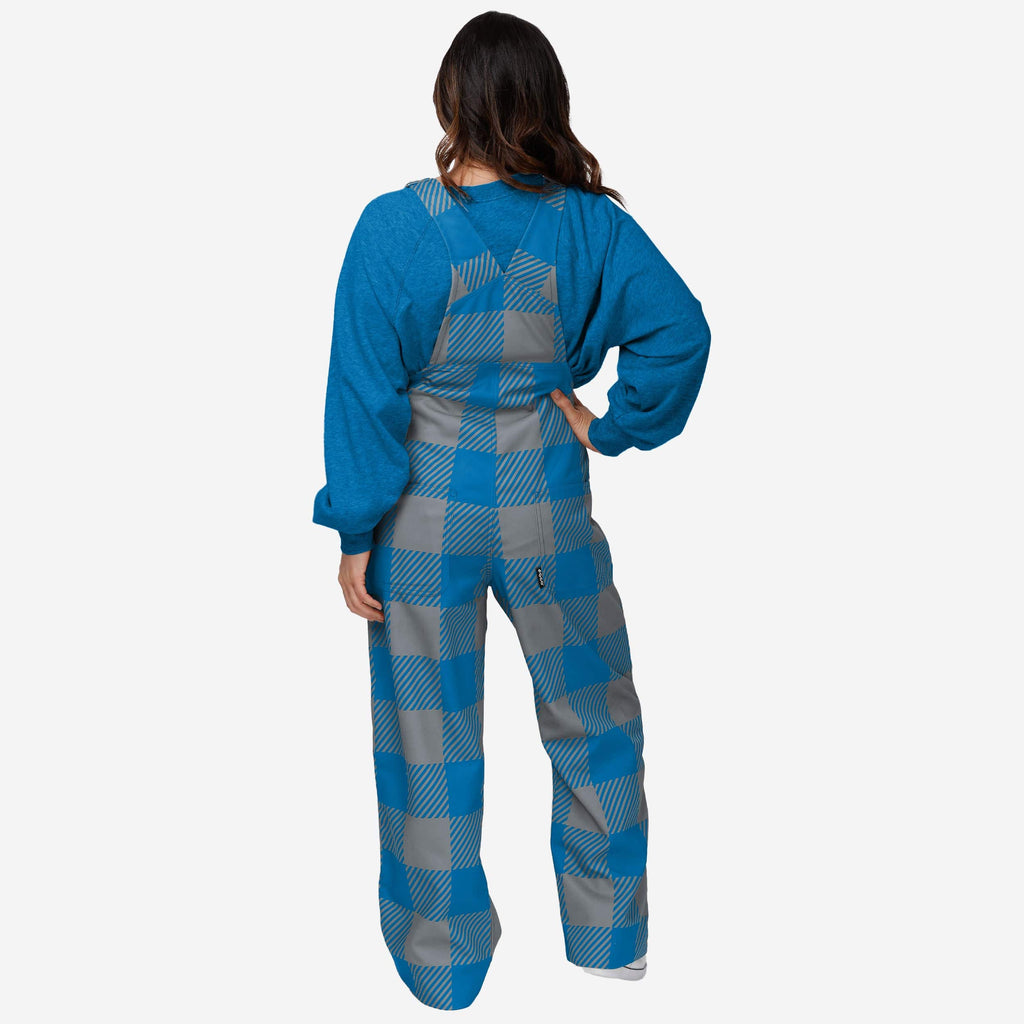Detroit Lions Womens Plaid Bib Overalls FOCO