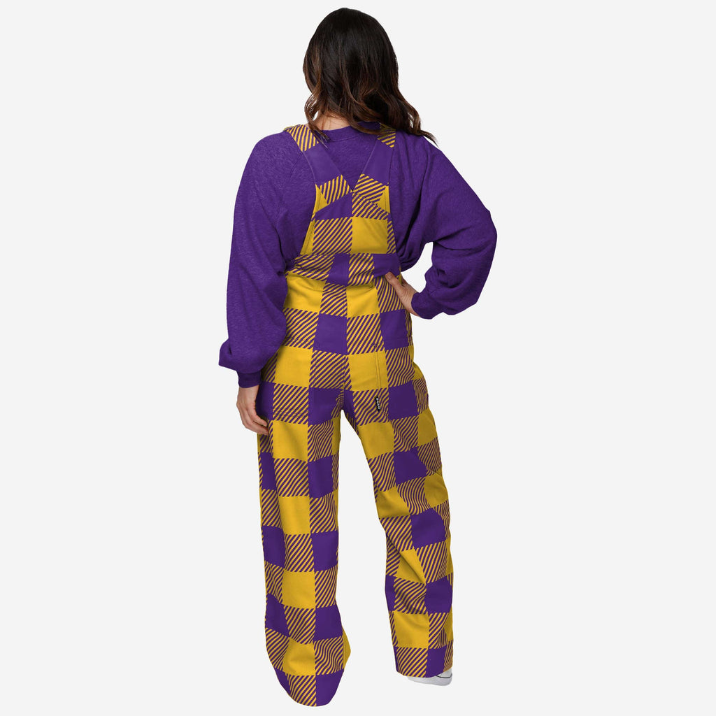 Minnesota Vikings Womens Plaid Bib Overalls FOCO