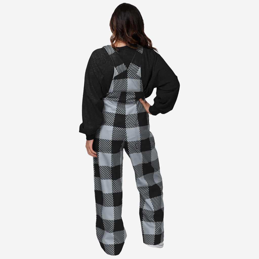 Las Vegas Raiders Womens Plaid Bib Overalls FOCO