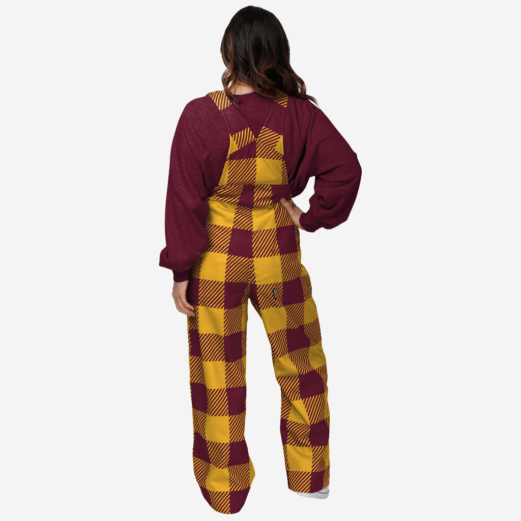 Washington Commanders Womens Plaid Bib Overalls FOCO