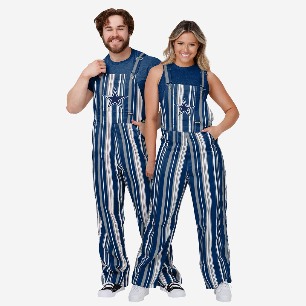 Dallas Cowboys Womens Hyper Stripe Bib Overalls FOCO