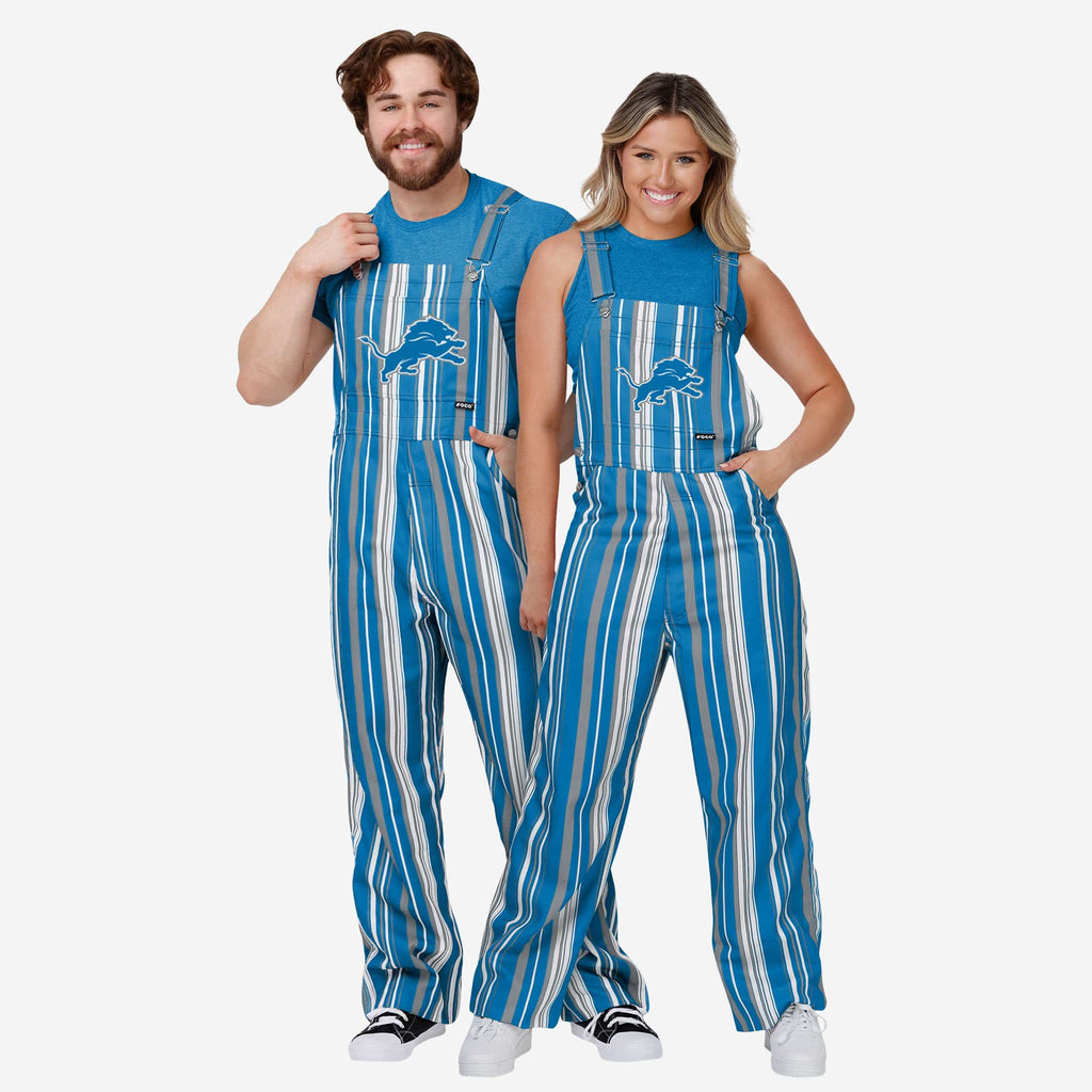 Detroit Lions Womens Hyper Stripe Bib Overalls FOCO