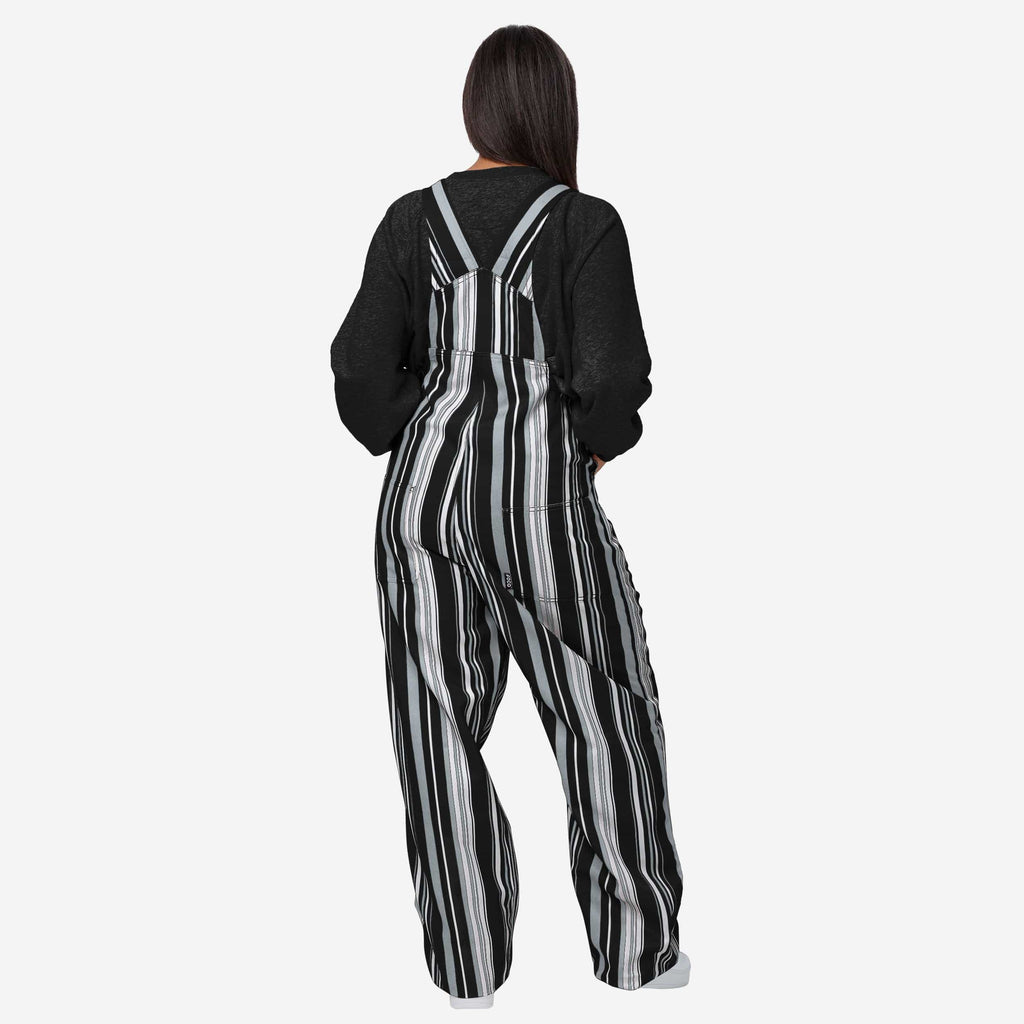 Las Vegas Raiders Womens Hyper Stripe Bib Overalls FOCO
