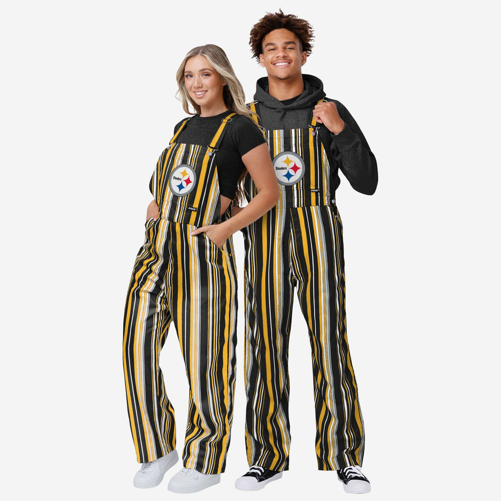 Pittsburgh Steelers Womens Hyper Stripe Bib Overalls FOCO