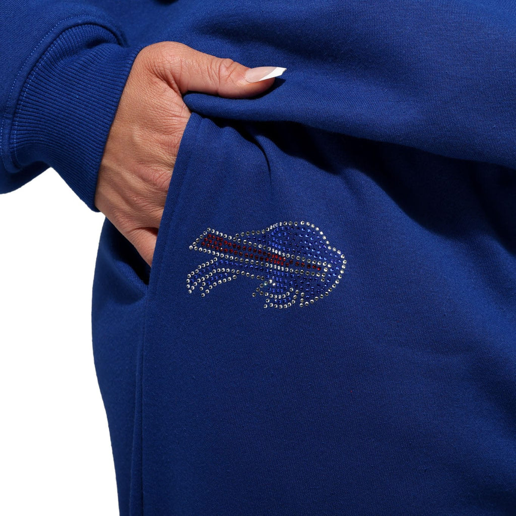 Buffalo Bills Womens Big Wordmark Rhinestone Sweatpants FOCO
