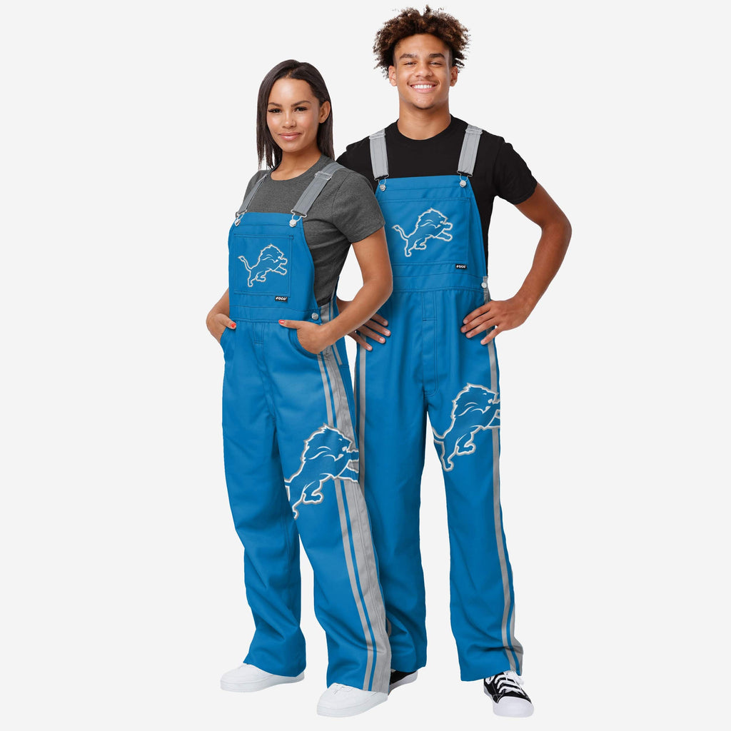 Detroit Lions Womens Team Stripe Bib Overalls FOCO