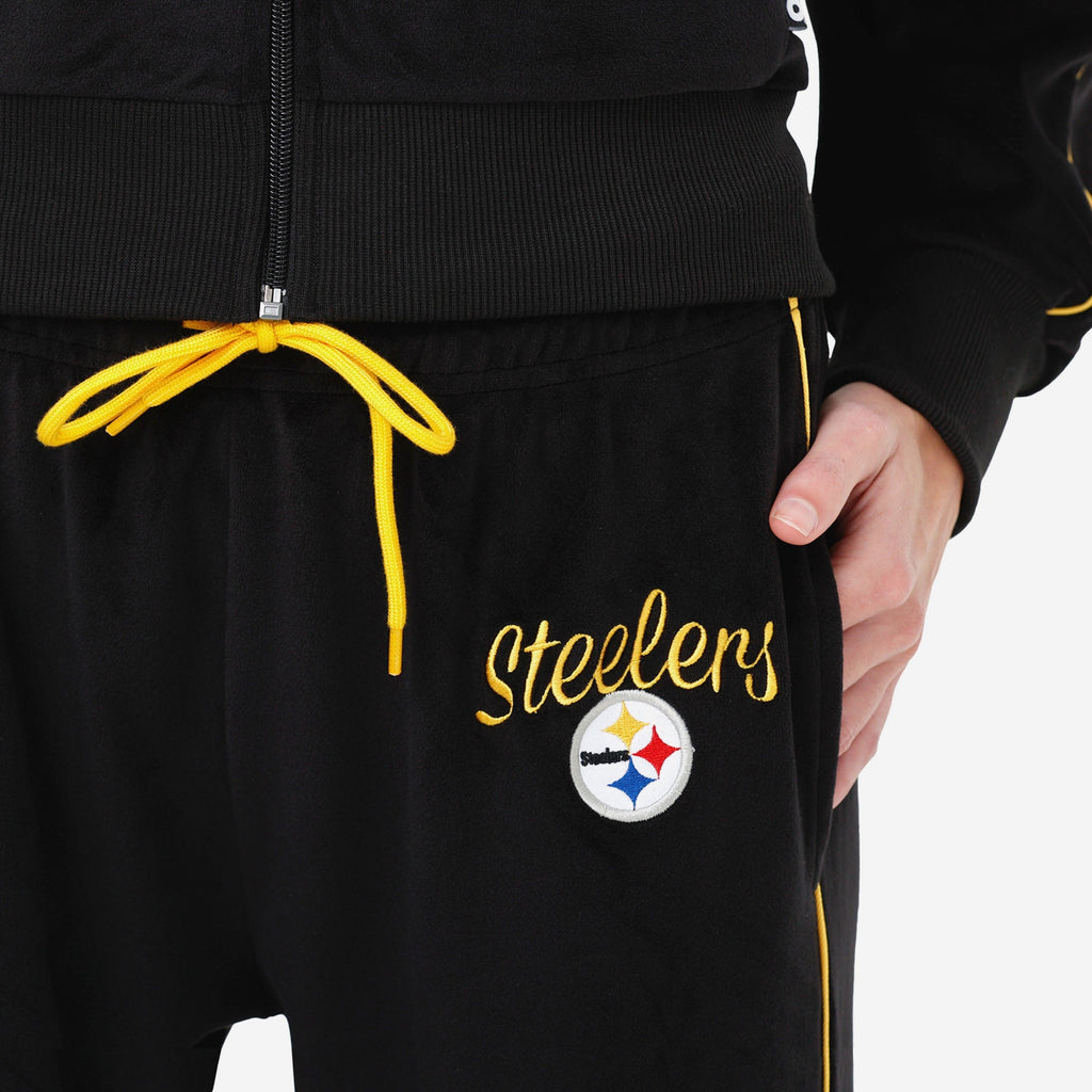 Pittsburgh Steelers Womens Velour Pants FOCO