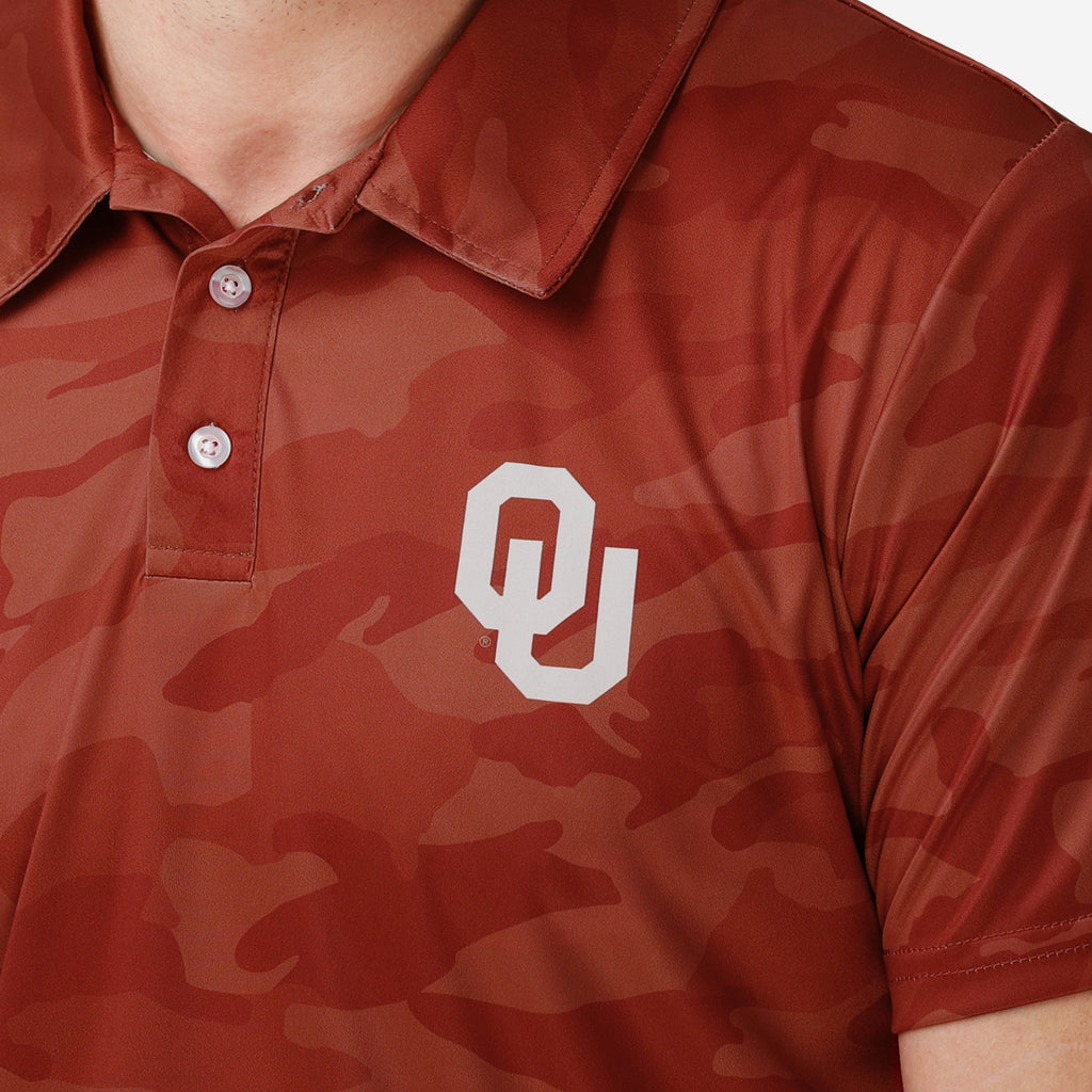 Oklahoma Sooners Color Camo Polyester Polo FOCO