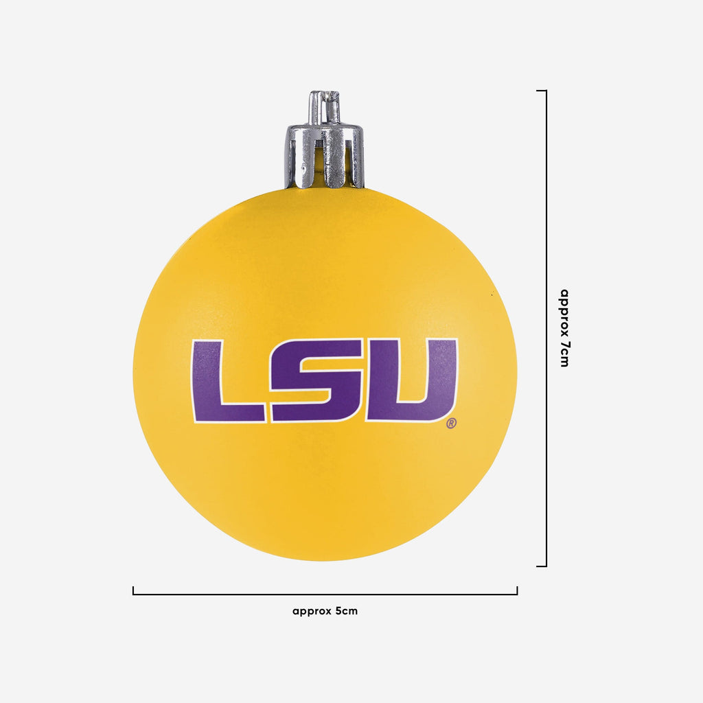 LSU Tigers 12 Pack Ball Ornament Set FOCO