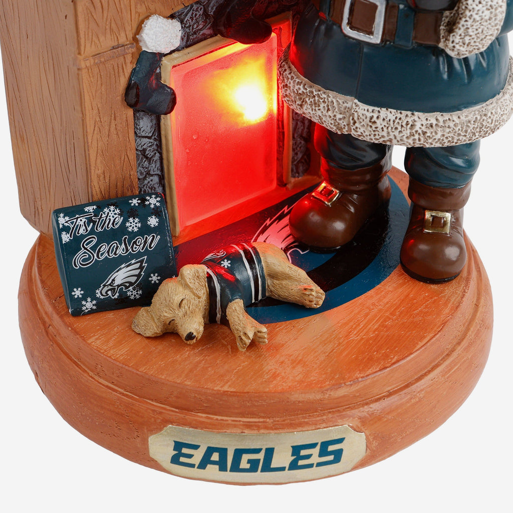Philadelphia Eagles Santa Fireplace Figurine FOCO