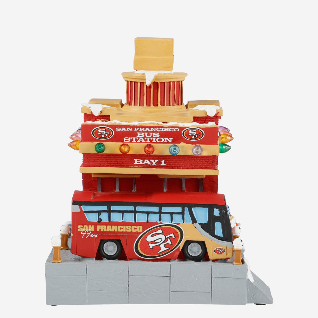 San Francisco 49ers Light Up Resin Team Bus Station FOCO