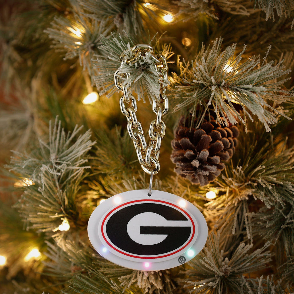 Georgia Bulldogs Big Logo Light Up Chain Ornament FOCO