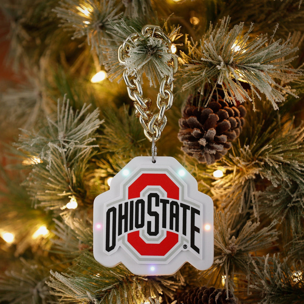 Ohio State Buckeyes Big Logo Light Up Chain Ornament FOCO