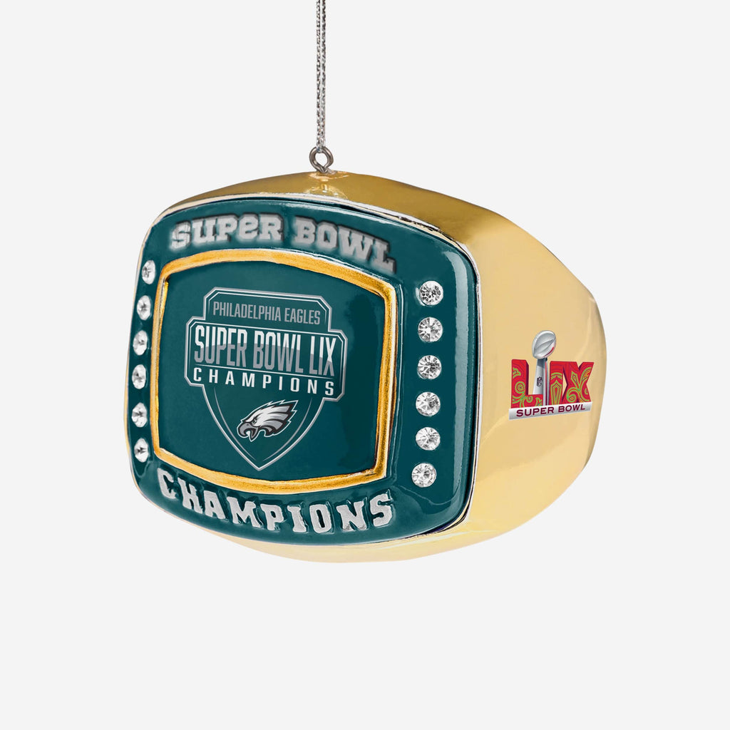 Philadelphia Eagles Super Bowl LIX Champions Ring Ornament FOCO